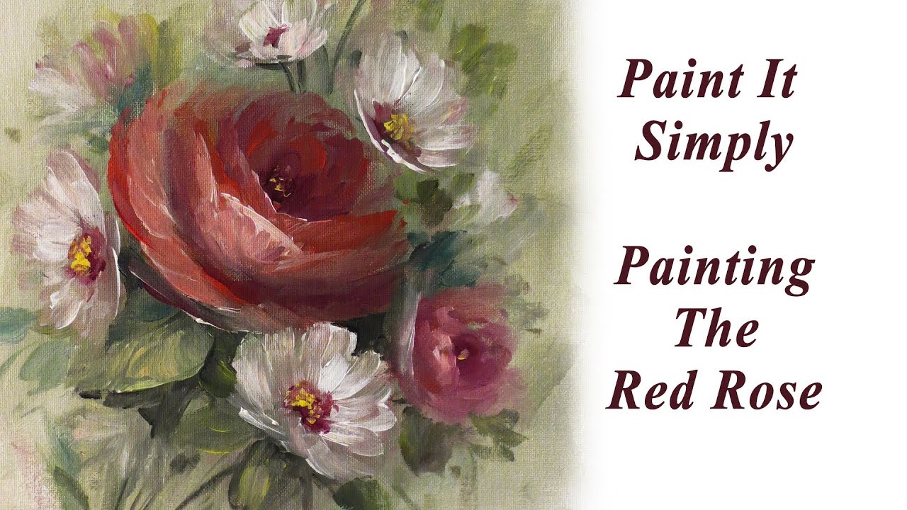 Painting Red Rose - YouTube