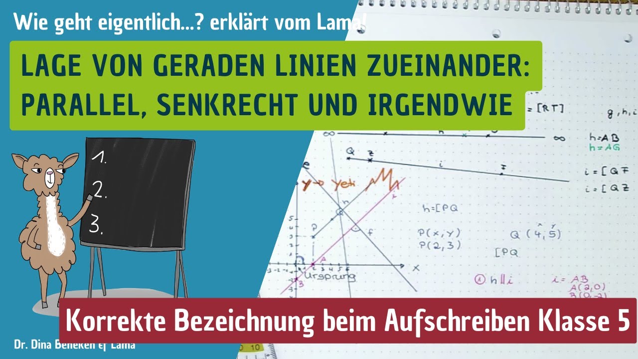 Geometrie III: Lage von Geraden zueinander: Parallel, Senkrecht und ...