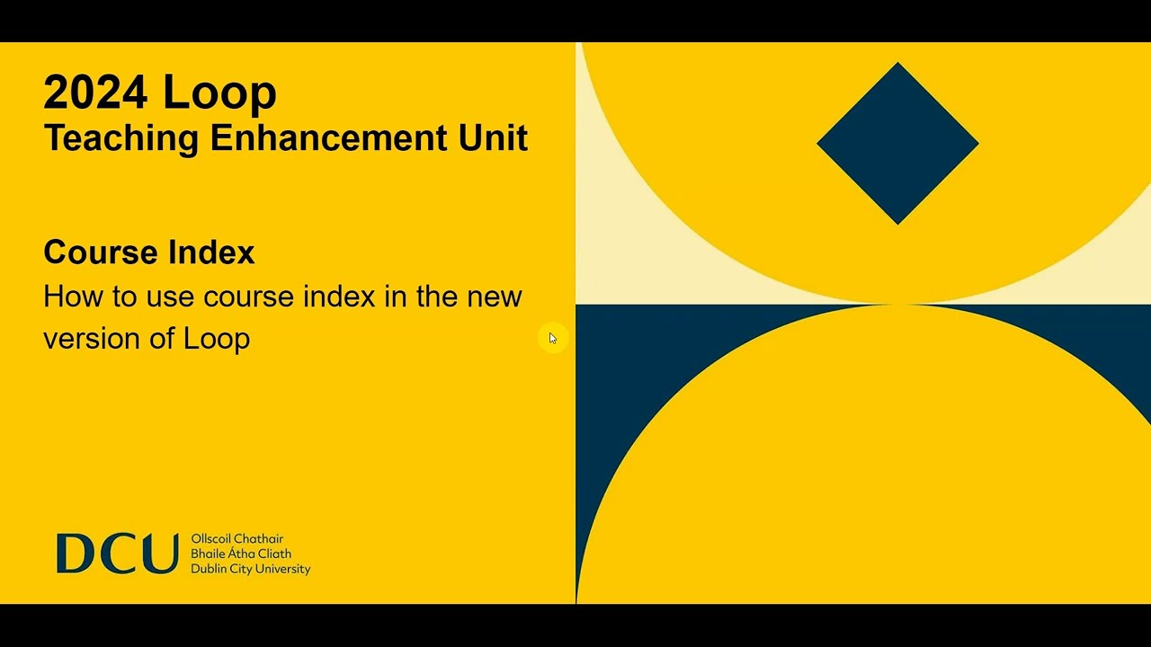 2024 Loop Quick Start: The Course Index - YouTube