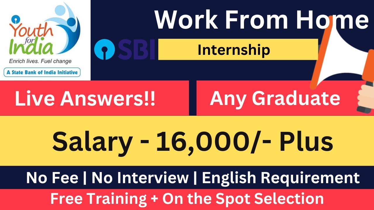 SBI Paid Internship Program for Fresher Graduates with Certificate ...