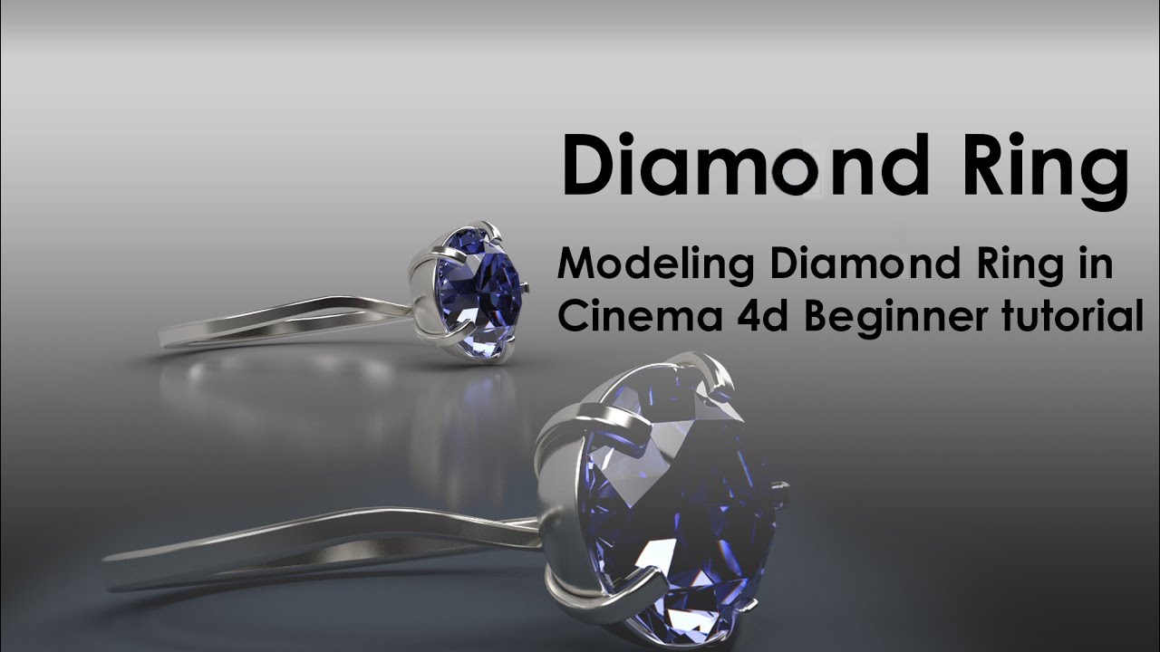 Modeling Diamond Ring in Cinema 4d Beginner Tutorial - YouTube