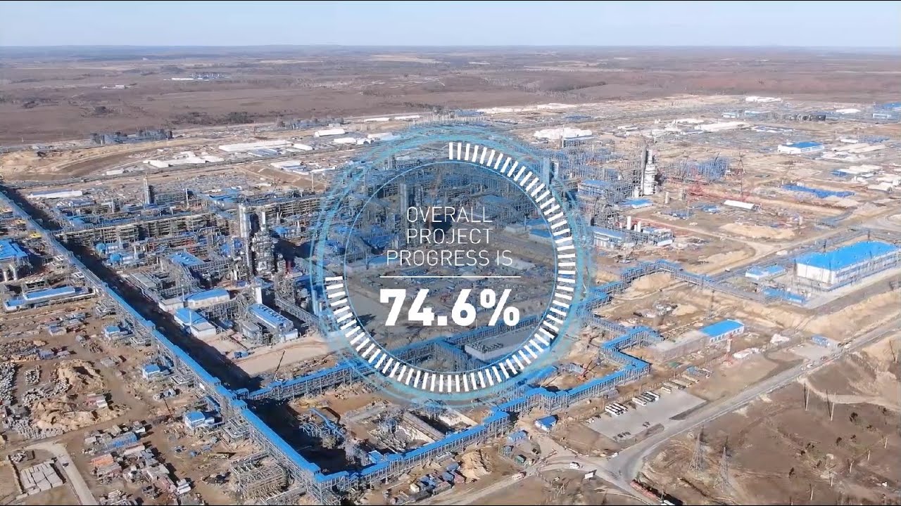 Overall progress of the Amur GPP project reached 74.6% in March 2021 ...