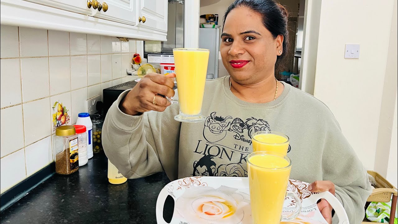 Let’s Try Some Fresh N Cold Mango Milk Shake Dis Summer #🥭# ☀️#enjoy ...