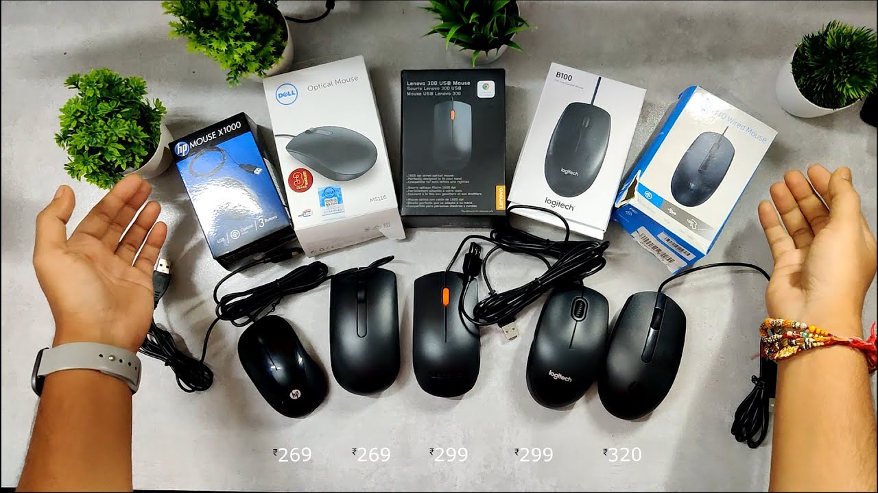 Best 5 Mouse under 300 To 320 Rupee HP X1000,Lenovo 300,Logitech B100 ...
