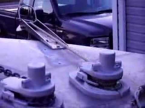 Anchor Windlass free-fall and locking - YouTube