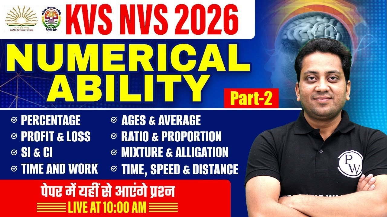 KVS NVS Numerical Ability Classes | Numerical Ability For KVS NVS 2026 ...