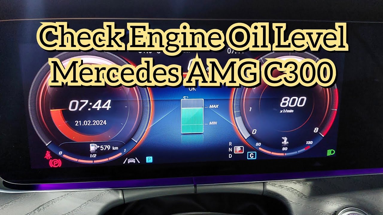Mercedes AMG c300 Check Engine Oil Level - YouTube