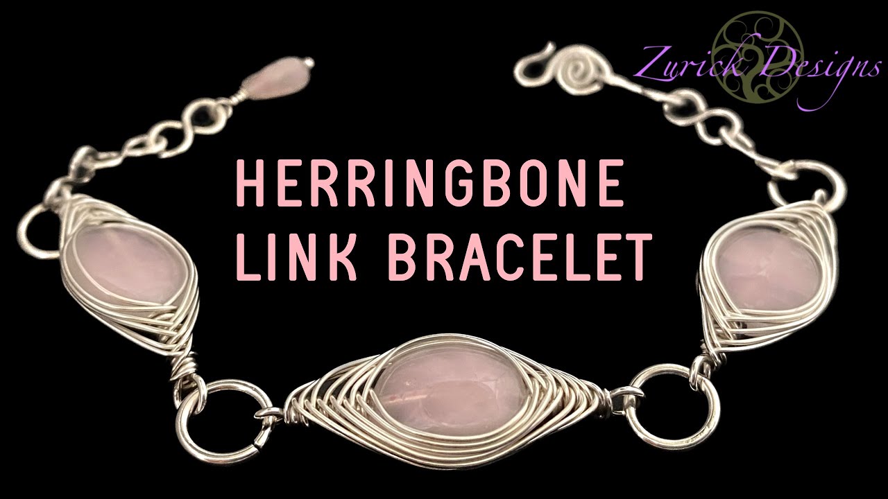 Wire Wrapping Tutorial- Super Cute Herringbone Link Bracelet - YouTube