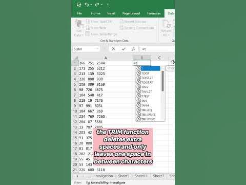 Use the trim function on Excel #exceltips #excelpro #excelshortcuts #exceltutorial # ...