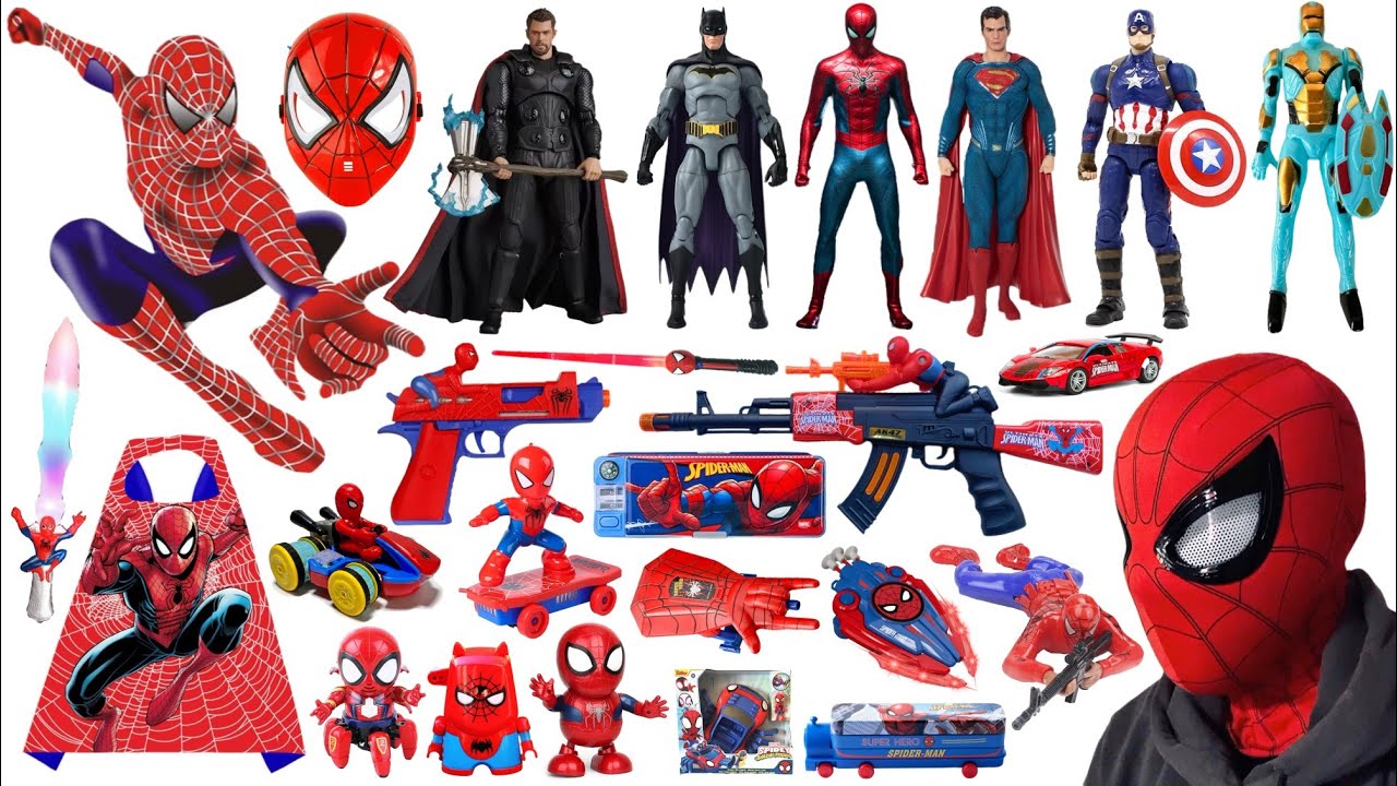 Spider Man action doll | Marvel popular toy collection | Marvel toy gun ...