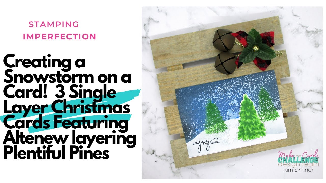 Creating a Snowstorm on a Card! Single Layer Christmas Cards. - YouTube