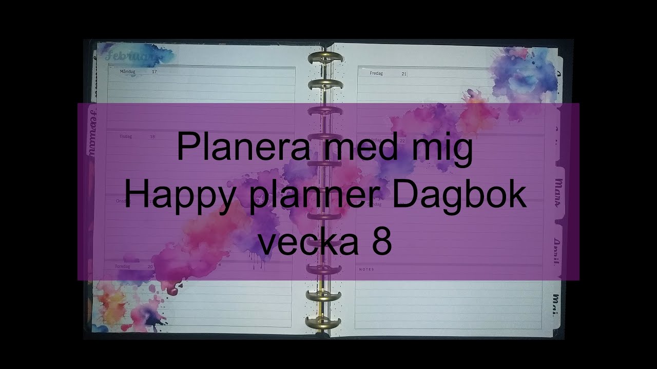 Planera med mig Happy planner Dagbok vecka 8 - YouTube