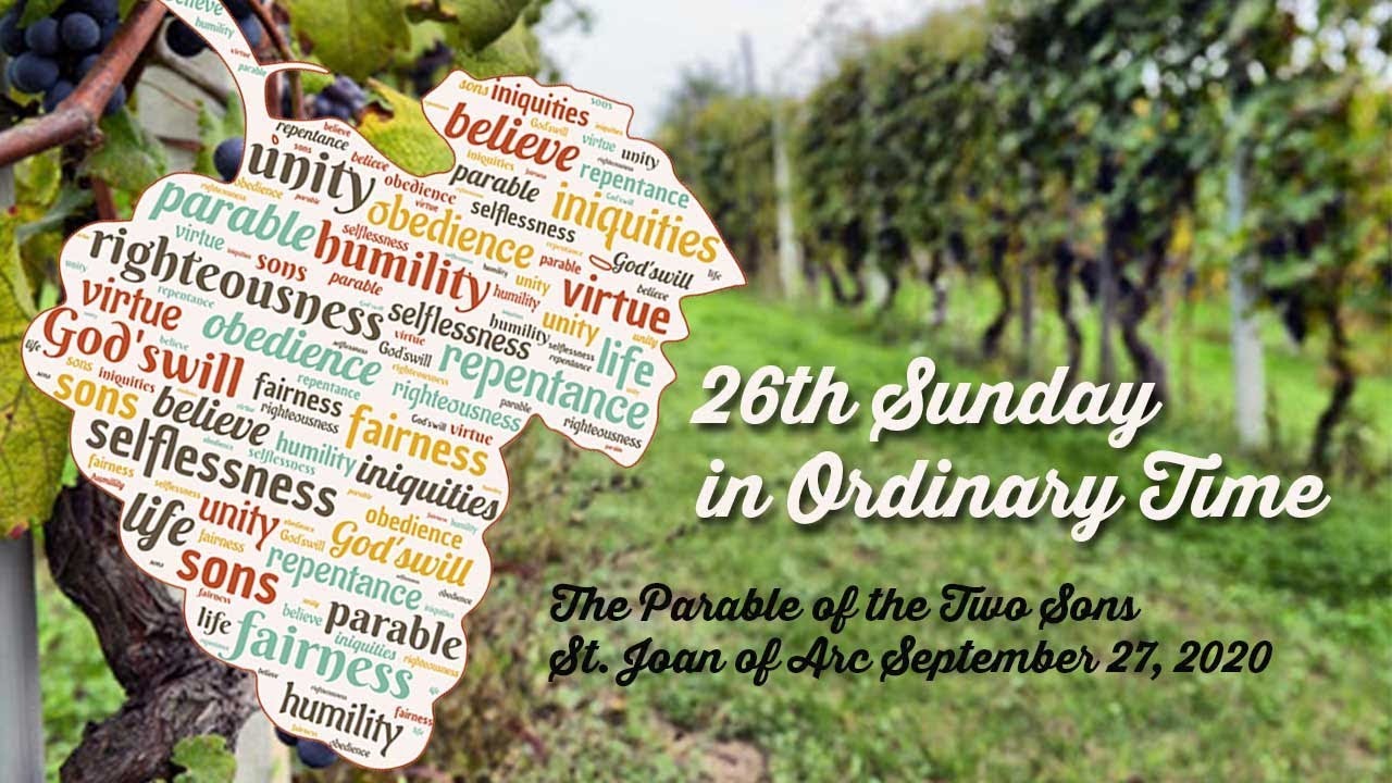 26th Sunday In Ordinary Time, September 27, 2020 9:00 am Mass - YouTube