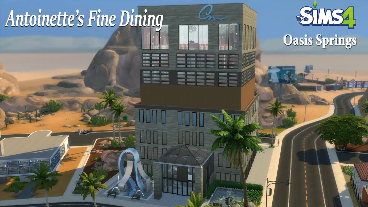 Sims 4 High Rise Restaurant Build - (Love by Coincidence) #oasissprings ...