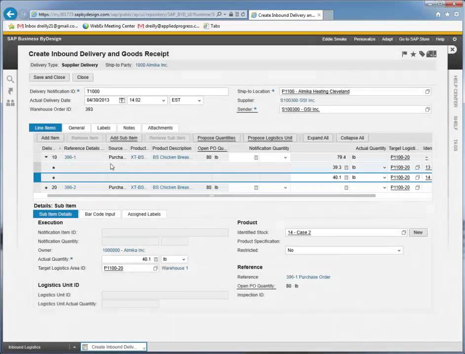 SAP Business ByDesign Catch Weight - Purchasing - YouTube