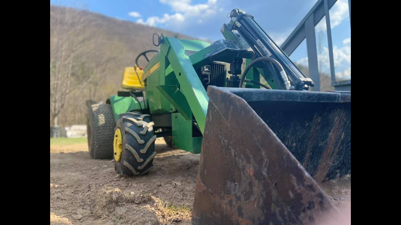 John Deere 400 DIY front end loader quick connect and function with ...