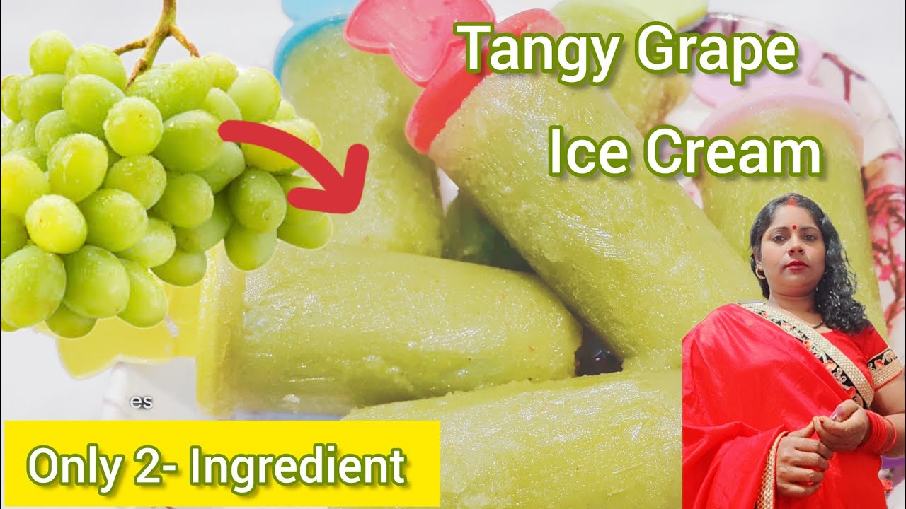 Tangy Grape Ice-cream |How To make Grape Ice cream |Only Two Ingredient ...
