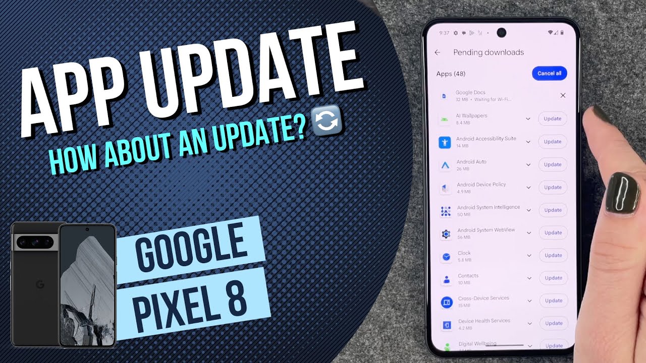 Google Pixel 8 - How to update the apps • 📱 • 👨🏼‍💻 • 🔄 • Tutorial - YouTube