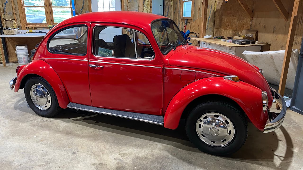 1968 VW Beetle standard 1500 Red - YouTube