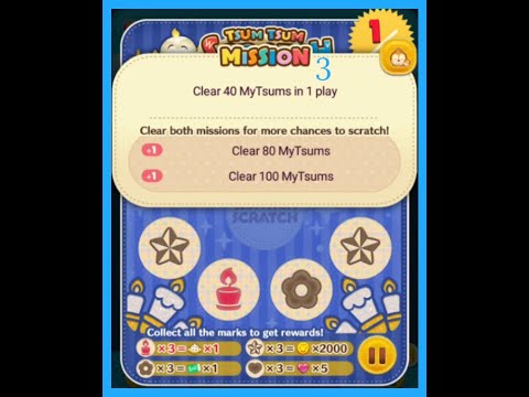 Tsum Tsum Scratch April 2023 - Card 1 Mission 3 - Line Disney Tsum Tsum ...
