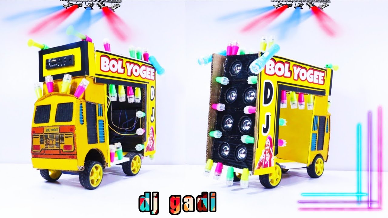 How to make simple mini DJ gadi | mini dj truck | mp3 dj sound | djdjdj ...