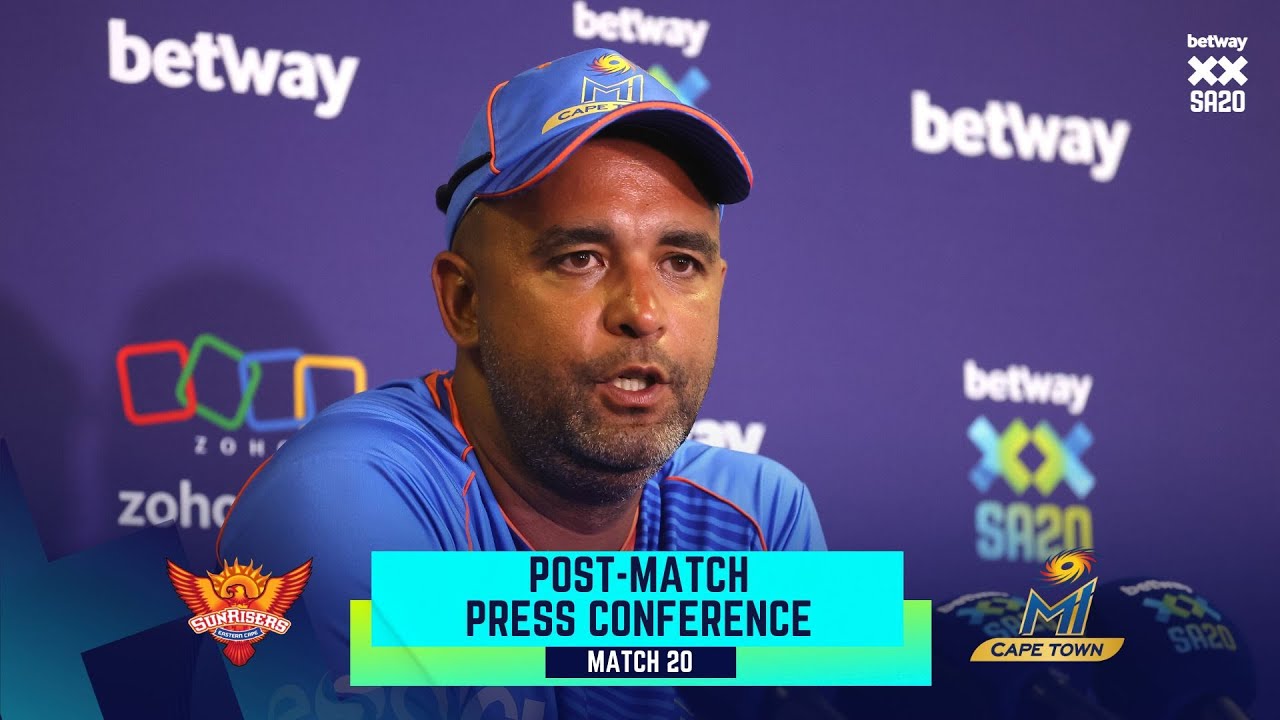 Betway SA20 | Match 20 Post-Match Press Conference | Sunrisers Eastern Cape v MI Cape Town - YouTube