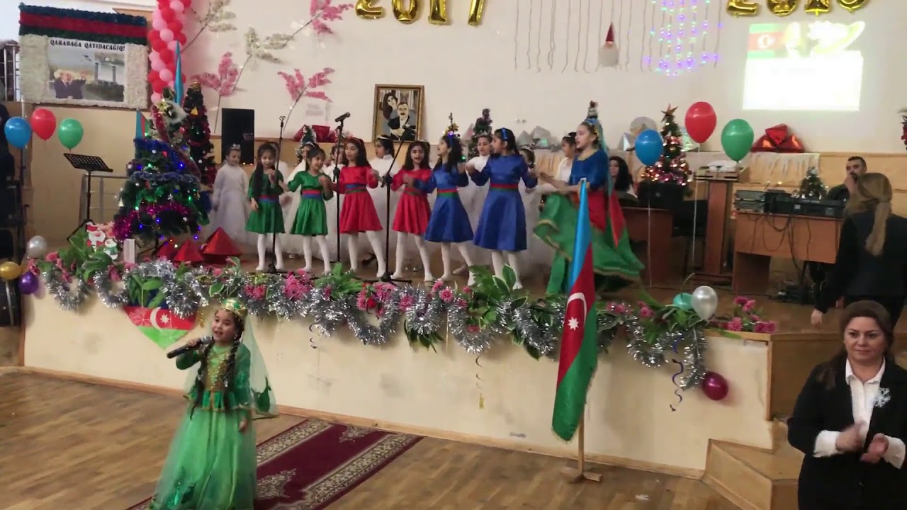 171 nomreli tam orta mekteb. Hemreylik gunu. Yeni il bayrami.2017-ci il ...