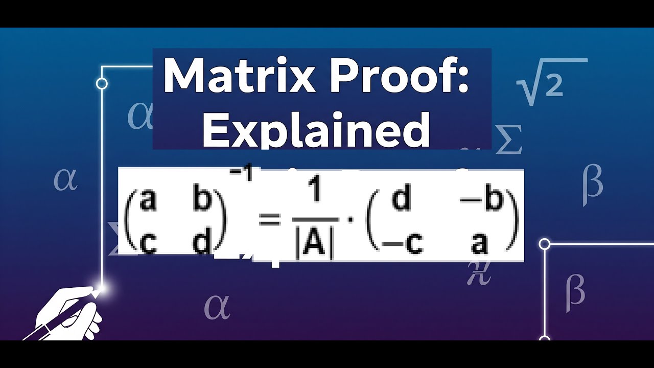 How to Derive the Inverse Matrix Formula (2x2) - Step-by-Step Proof ...