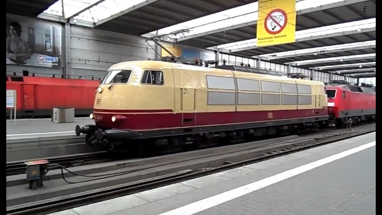 DB 103 245-7 at München Hauptbahnhof - MUNICH Railfanning - YouTube