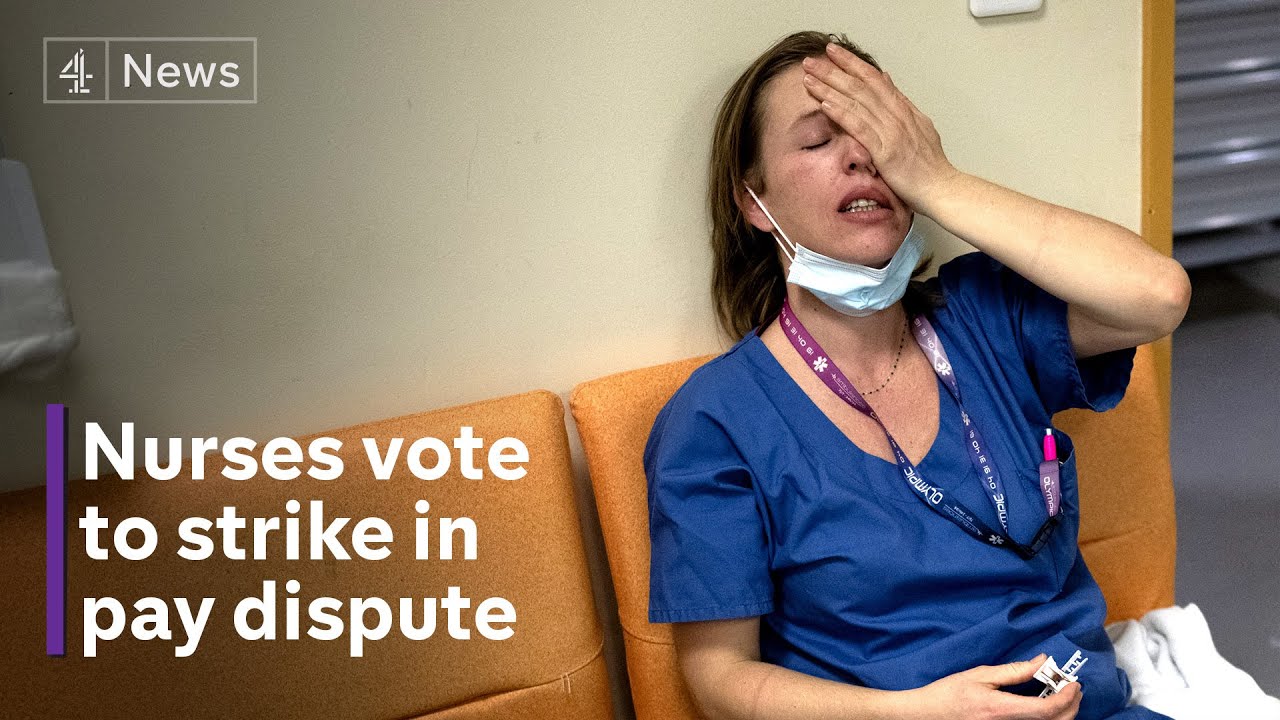 Nurses vote to strike over pay for first time in union history - YouTube