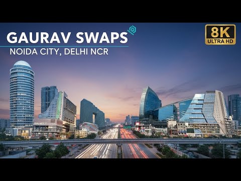 This is new india iconic landmark Delhi ncr 4k wiew 2025 Noida Skyline ...