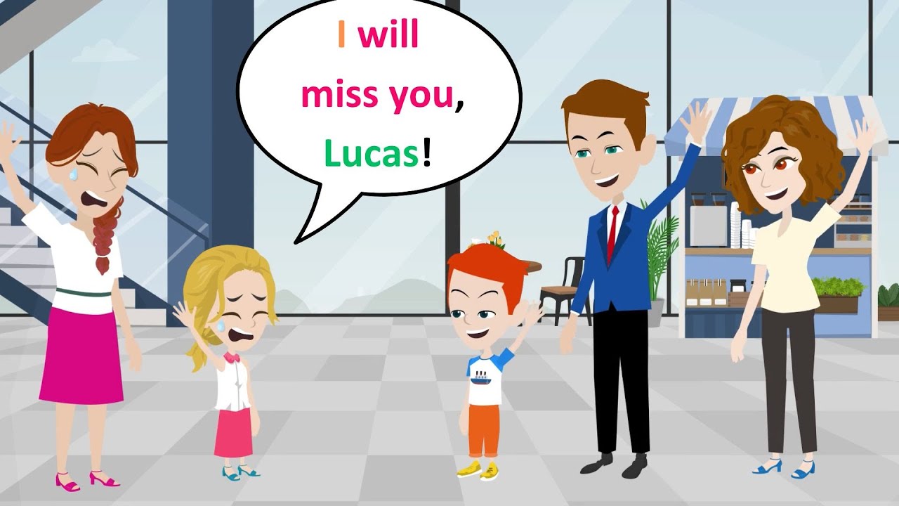 Lucas transfers to another school - Animated English Funny Story ...