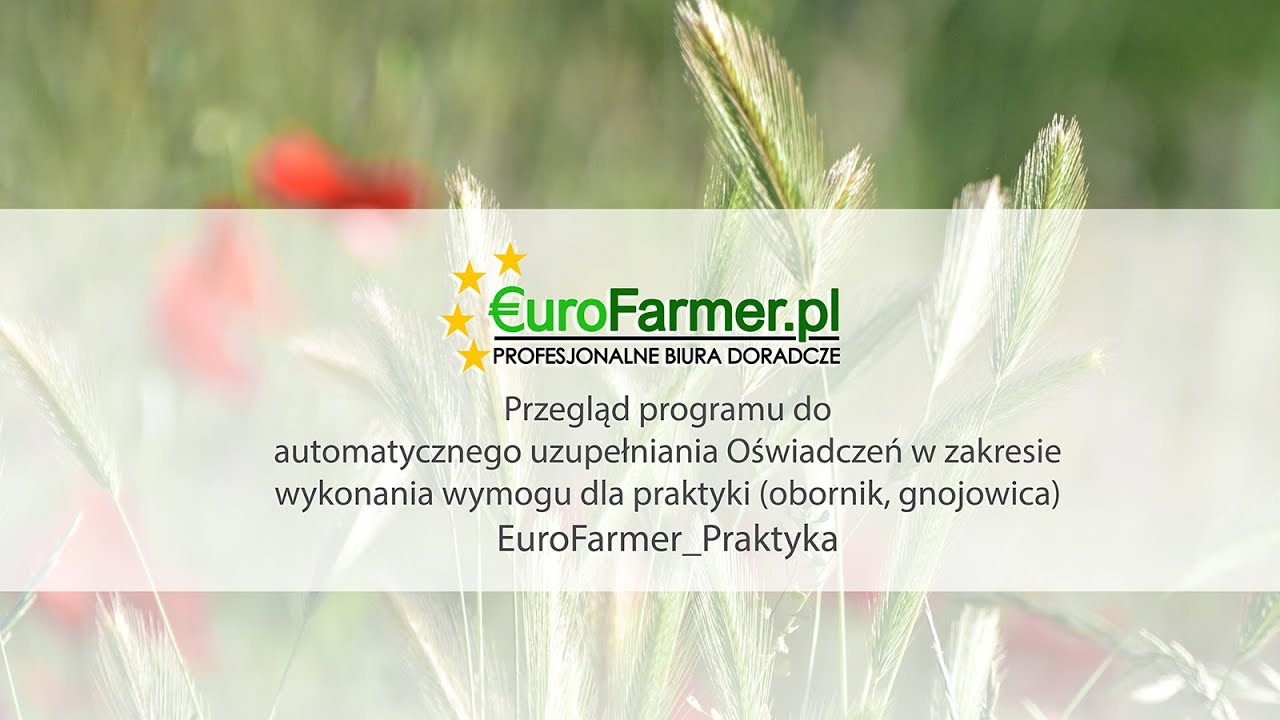 Program EuroFarmer_Praktyka - YouTube