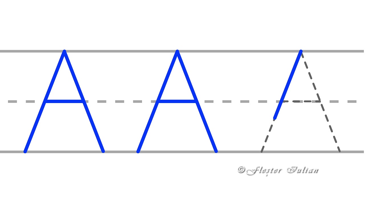 Litera A Mare de tipar - YouTube