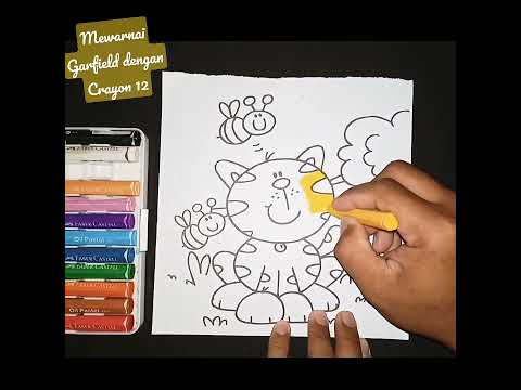 Mewarnai Garfield dengan Crayon sederhana. Cocok untuk belajar usia ...