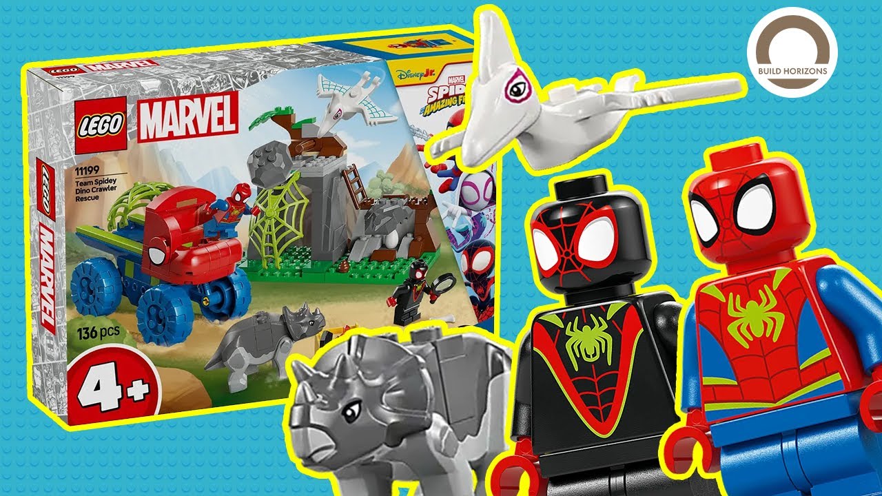 FIRST-EVER LEGO Ghost Spider & Rhino Dino 🦖 LEGO Marvel 11199 Team ...