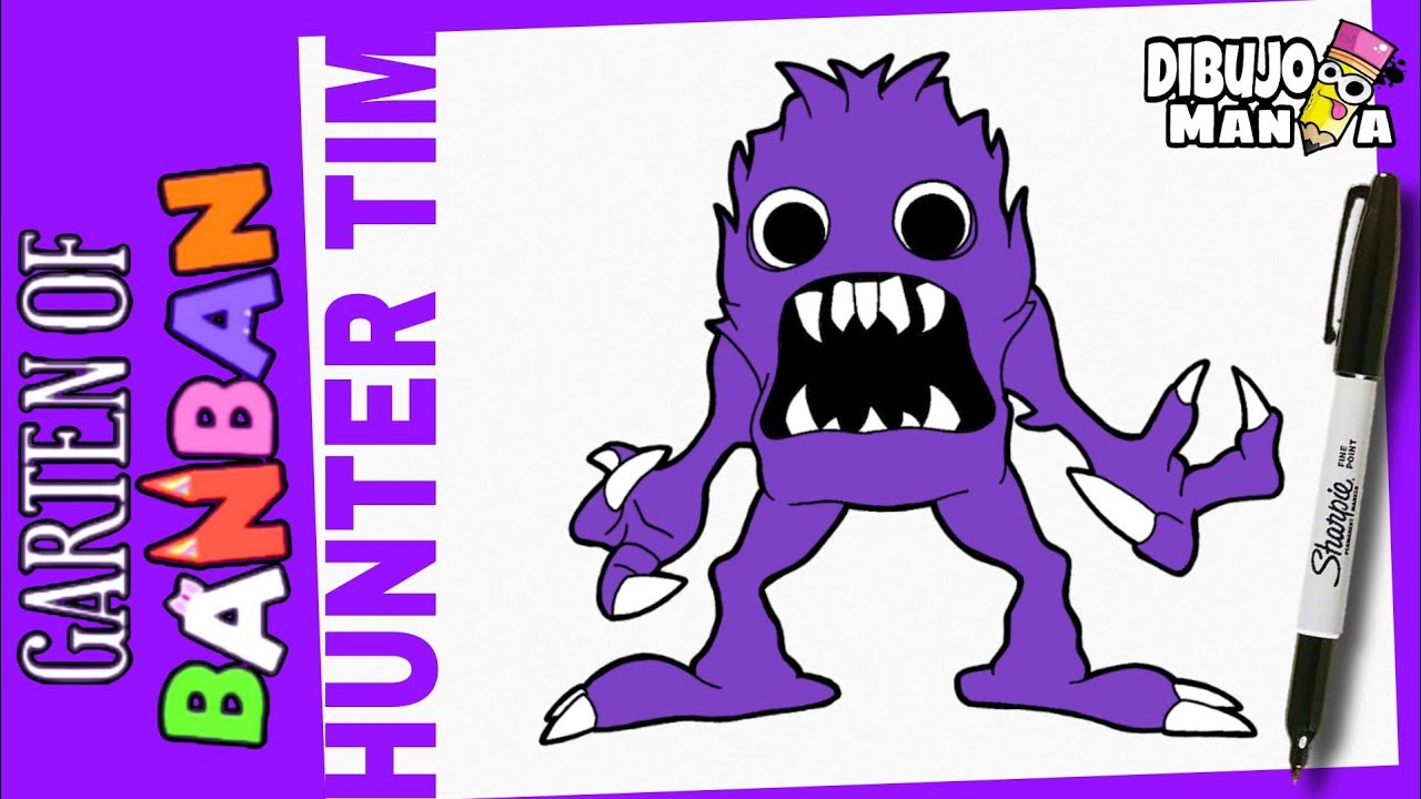 COMO DIBUJAR GARTEN OF BANBAN 3 ( HUNTER TIM ) | how to draw garten of ...