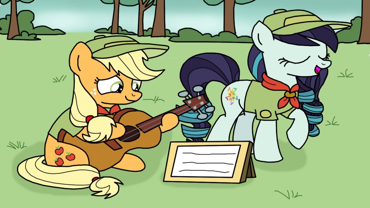Apple jack playing guitar and Coloratura sing a song - My Little Pony ...