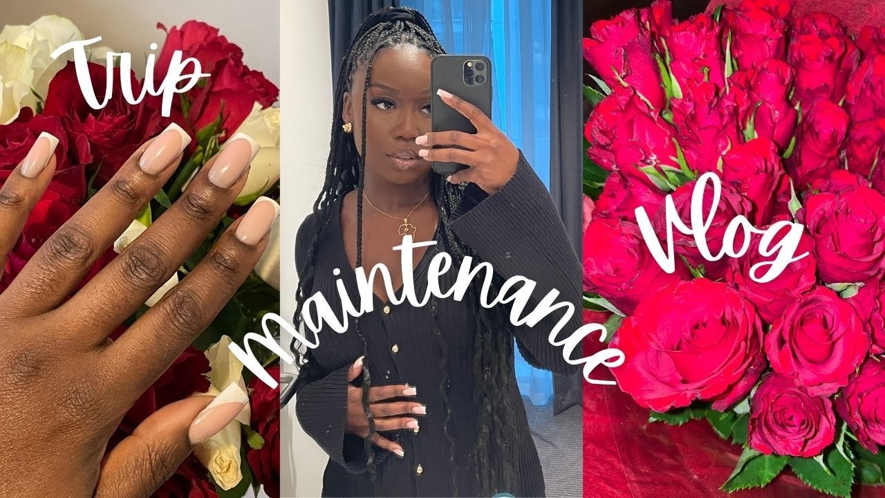 Trip Maintenance Vlog Knotless Braids Eyebrow Tinting Nails And Pack
