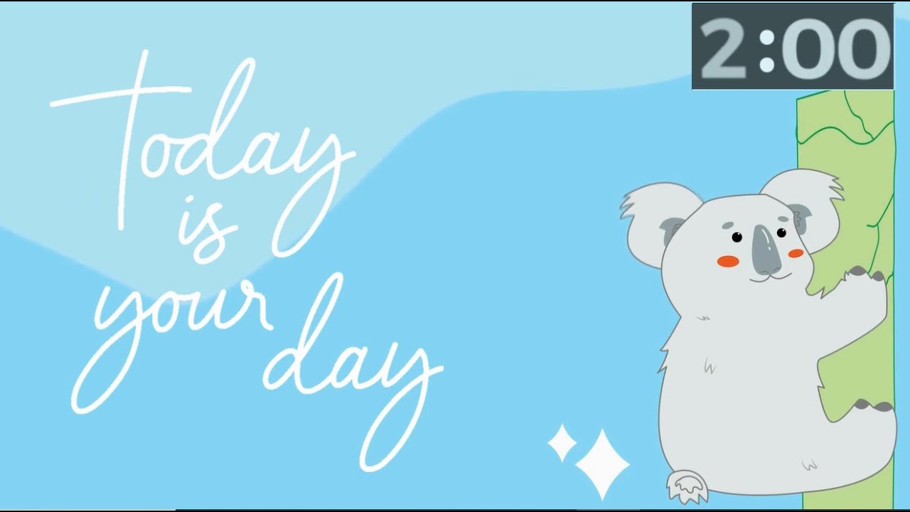 Motivational Cartoon Animals: 2 Minute Countdown Timer with Inspiring ...