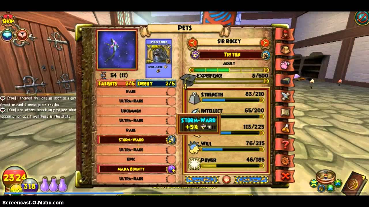 Wizard 101 failed triton storm pet. - YouTube