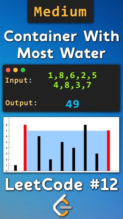 Container With Most Water Çözümü - LeetCode - YouTube