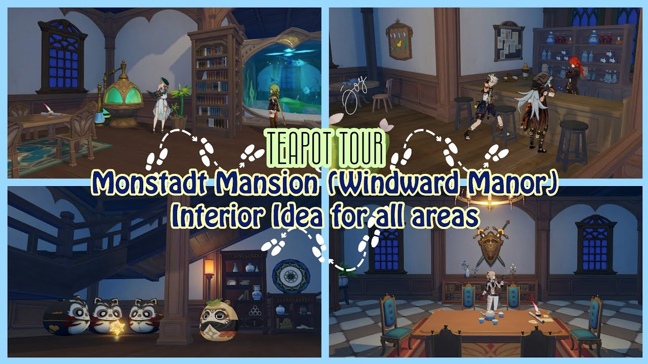 Monstadt Mansion (Windward Manor) | Interior Idea for all areas - YouTube