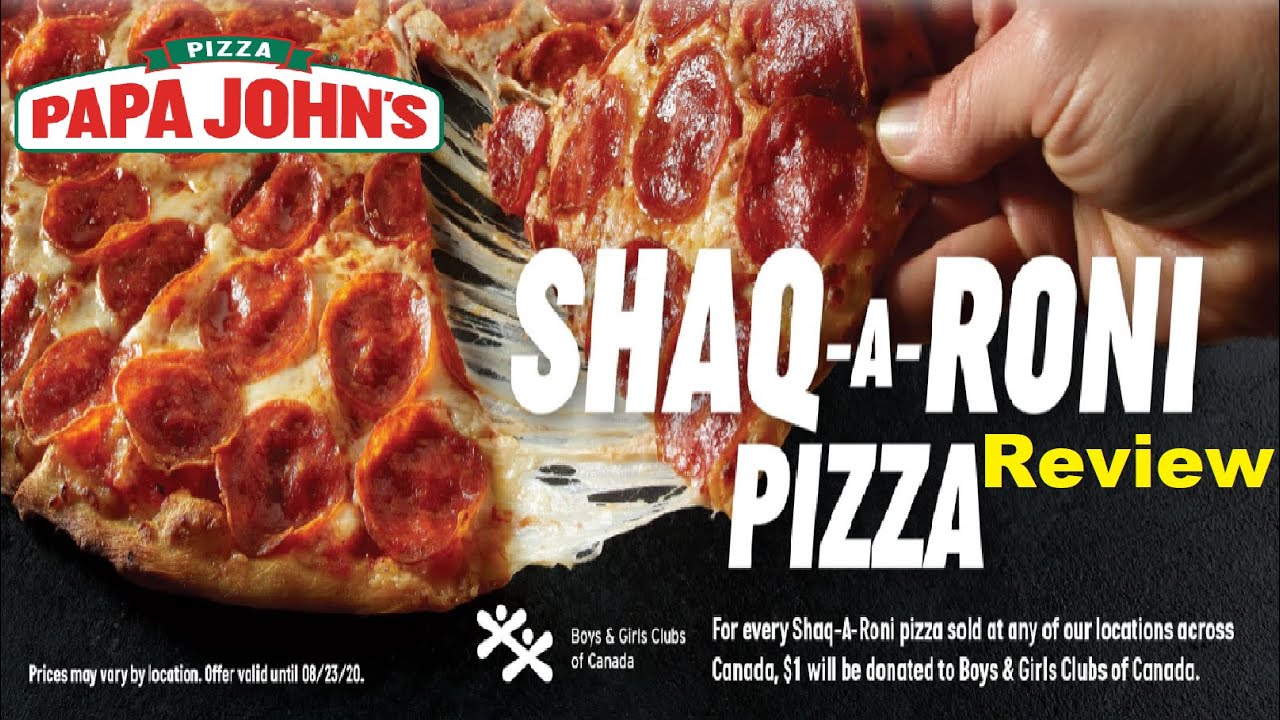 Papa John's Shaq-a-Roni Pizza Review - YouTube