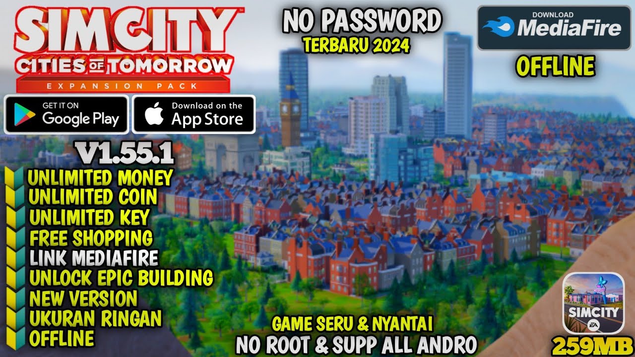 UPDATE!! SimCity Mod Menu Apk Terbaru 2024 V1.55.1 Unlimited Money Coin Key & Unlock All Region ...