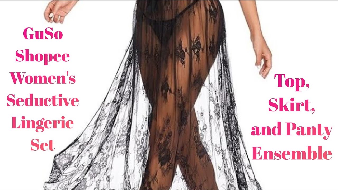 Sultry Elegance Unveiled Guso Shopee Womens Seductive Lingerie Set