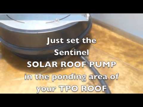 Ponding Water, TPO Roofs and Solar Roof Pumps - YouTube
