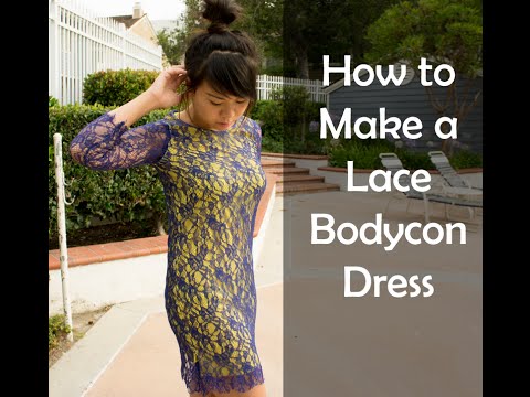 DIY Lace Bodycon Dress - YouTube