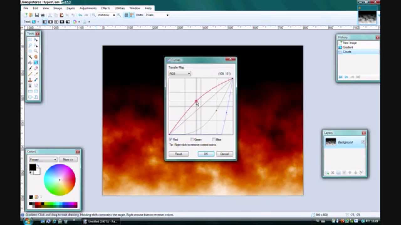 How to make fire in paint.net - YouTube