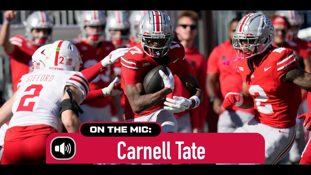 Ohio State's Carnell Tate discusses his big game against Nebraska ...